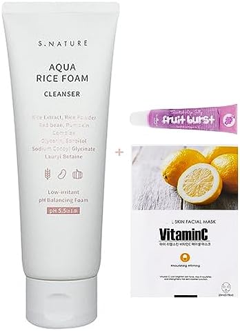 Amazon.com: S NATURE Aqua Rice Foam Cleanser, Korean Skin Care, Korean ...
