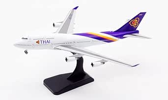 Amazon | JC Wings 1/400 完成品 THAI FOR BOEING B747-400 HS-TGT DIECAST Aircraft Pre-built Model ...