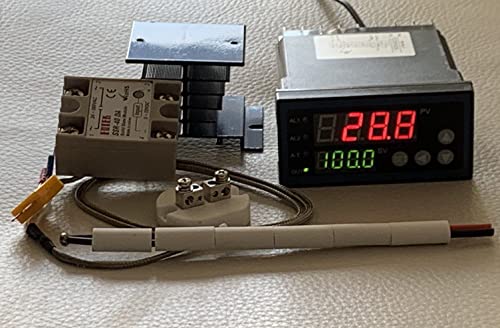 Thermomart 1/8 DIN Fahrenheit Ramp Soak Temperature Controller Kiln+SSR ...