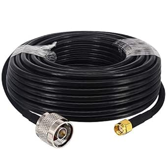 Amazon.com: Boobrie 49.2Ft/15M N Male to RP-SMA Male Lora Antenna Cable RG58 N Type Male RP-SMA ...