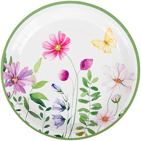 Amazon.com: Decorative Paper Plates Disposable Party Plates Dessert ...