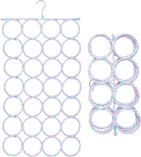 ProBytes Scarf Hanger/Accessories Organiser - 28 Loops Foldaway Design ...