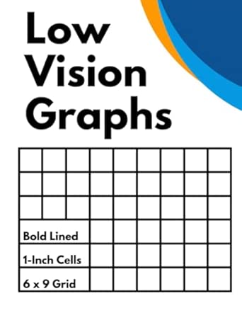 Low Vision Graphing Paper Notebook - Bold Lines - 1 Inch Cells - 6 X 9 ...