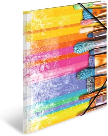 HERMA Sammelmappe A3 Pinsel, Kinder Eckspanner-Mappe aus Pappe mit ...