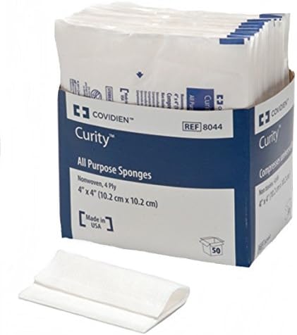Amazon.com: Covidien Curity Non-Woven All-Purpose Sponge, Sterile, 4" x ...