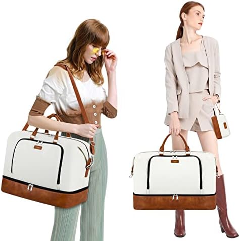 Amazon.com | Travel Weekender Bag for Women Overnight Bag with Shoe ...