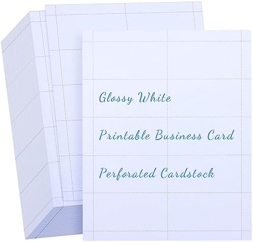 SATINIOR 100 Sheets Blank Business Cards Printable Business Card Paper ...