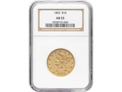 1847 Gold Liberty $10 (No Motto), NGC Certified AU53 at Amazon's ...
