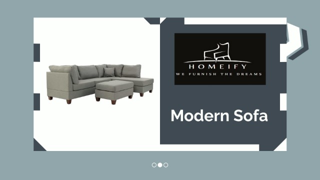 Watch Homeify Alaska 5 Seater Fabric Sectional Sofa with Ottoman on ...