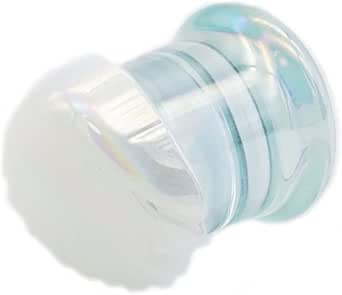 Amazon | [HSP] イリデセント ホワイトシェル ダブルフレア グラスプラグ | ボディピアス 通販