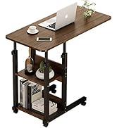 Amazon.com: WANLIAN Rolling Laptop Table Lap Desk for Laptop Rolling ...