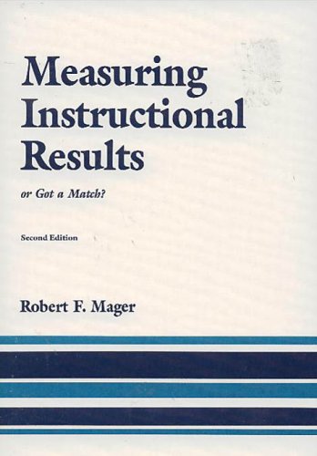 Measuring Instruc Results: Mager: 9780822443407: Amazon.com: Books