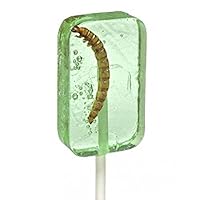 Amazon.com : Hotlix Insect Candy Sucker Pack of 6 Includes 3 Worm and 3 ...