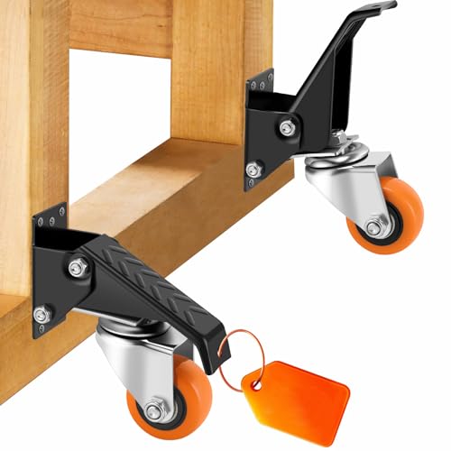 Caster Wheels, 2.5 Inch Workbench Casters Set of 4 Heavy Duty - 740 Lbs ...