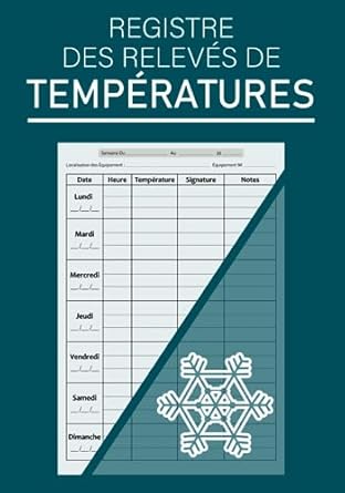 Amazon.fr - Registre des relevés de temperatures: Carnet de ...
