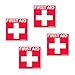 Amazon.com: 4pk First Aid Kit Cabinet Notice Square Window Label ...
