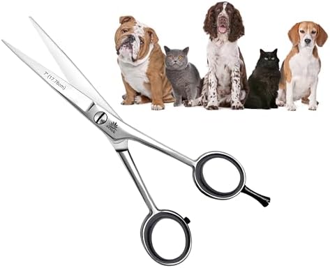 Dog Curved Scissors, 6" Curved Dog Grooming Scissors Stainless Steel ...
