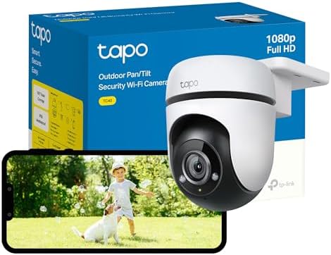 TP-Link Tapo 1080p Full HD Outdoor Pan/Tilt Security Wi-Fi Camera, 360 ...