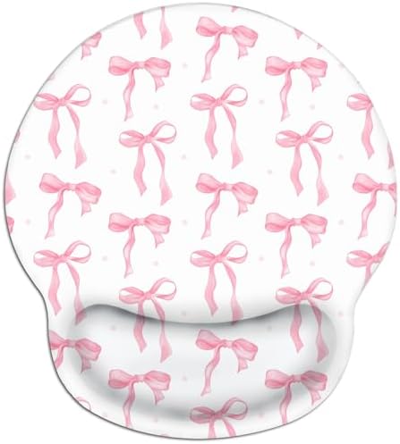 Amazon.com : Relaxweex 4 Pcs Pink Bow Keyboard Mat and Mouse Pad Set ...