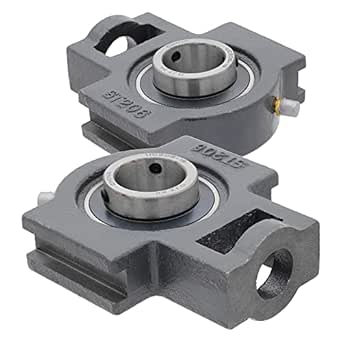 [2-Pack] UCT206-19 - Take-Up Housing Ball Bearing Unit, Insert Bearing UC206-19, Cast Iron ...