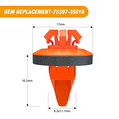 Snapklik.com : GOOACC 100pcs Fender Flare Clips Compatiblefor Toyota ...