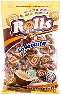 Amazon.com: LA VAQUITA Rollitos Caramelo Suave de Leche Sabor Coco y ...