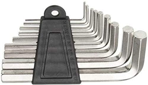Tudoccy Steel Allen Key Set L-Shape Wrench Kit 9 Piece Hex Key Tools ...