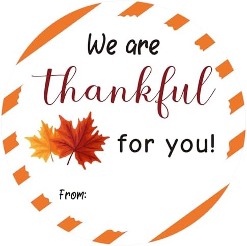 Amazon.com: Anwyll Thankful for You Stickers,60Pcs 2Inch Happy ...