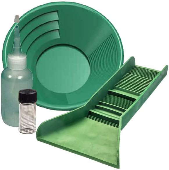 Amazon.com: 12" Green Gold Pan, Sniffer, Vial & Pocket Sized TPR ...