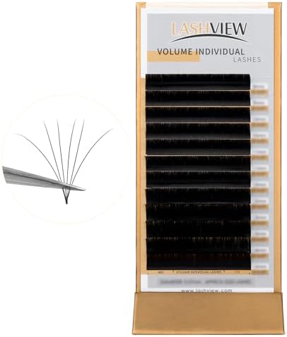 Amazon.com: LASHVIEW 0.03mm Thickness D Curl Russian Volume Lashes 13mm ...