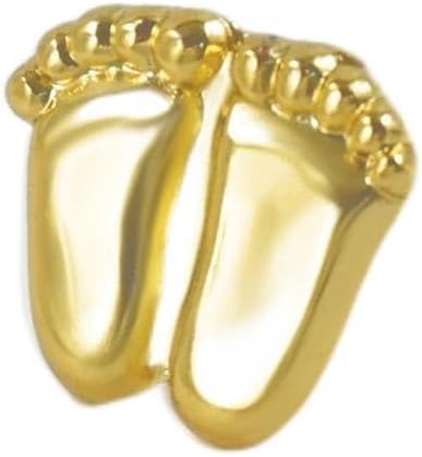 Amazon.com: Precious Feet, 14k Gold Plated Jewelry, Lapel Pin ...