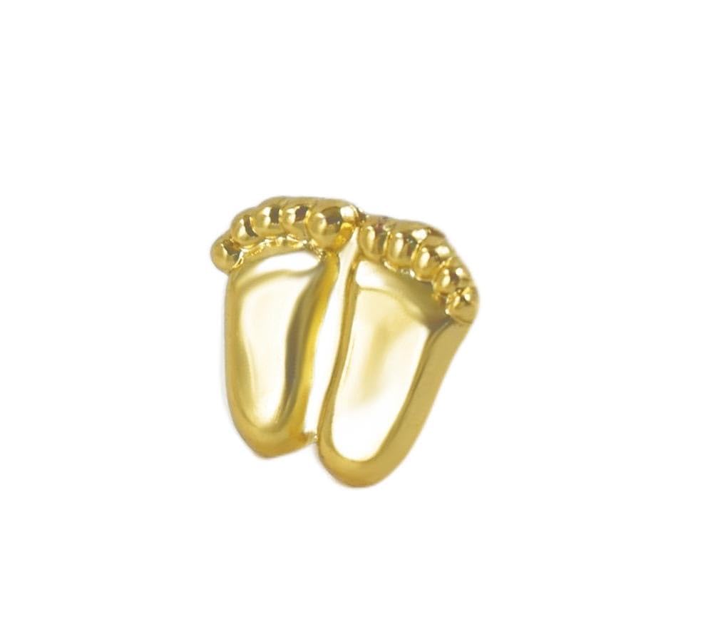 Amazon.com: Precious Feet, 14k Gold Plated Jewelry, Lapel Pin ...