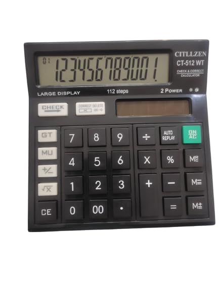 Citizen Calculator CT - 512WT (Pack of 1) : Amazon.in: Office Products