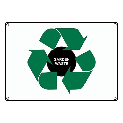 Amazon.com: Weatherproof Plastic Garden Waste Sign with English Text ...