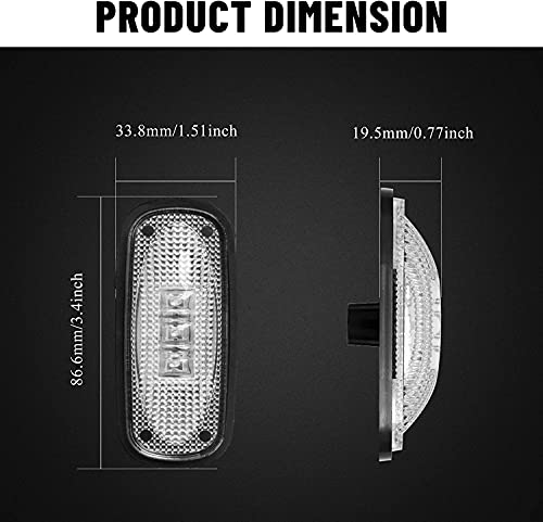 Snapklik.com : BASIKER 3-LED Side Marker Lights For 2010-2017 Dodge Ram ...