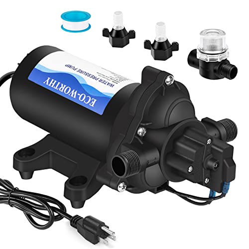 ECO-WORTHY 33-Series Water Pressure Diaphragm Pump Industrial 110V AC 4 ...
