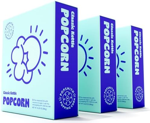 Amazon.com: Popsmith Pre-Measured Classic Kettle Popcorn Kits - Pack of ...