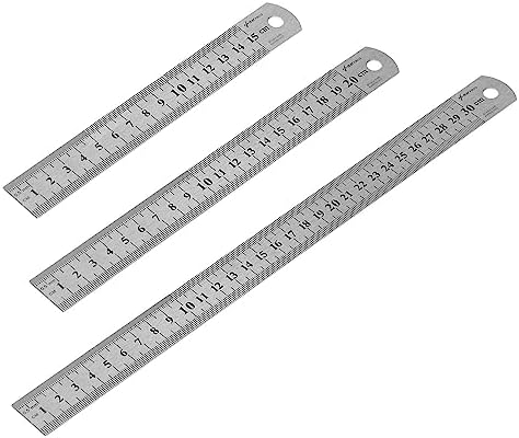 Metal Ruler, 3pcs Stainless Steel Rulers 6 inch 8 inch 12 inch ...