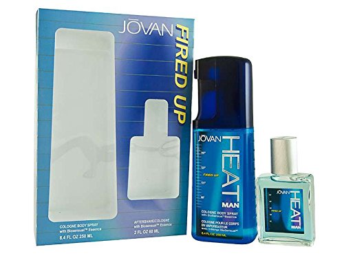 Amazon.com : Coty JOVAN HEAT MAN GIFT SET (FIRED UP COL SPRAY 8.4 + COL ...