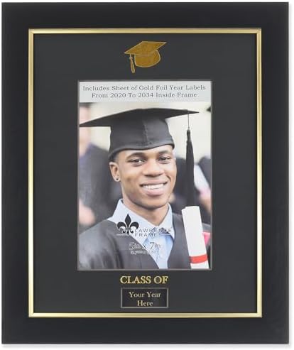 Amazon.com - Black Graduation Frame - Customizable Year - Class of - 5x7