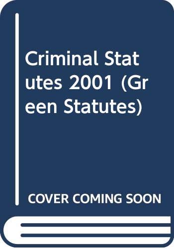 Criminal Statutes 2001: unknown author: 9780414014268: Amazon.com: Books