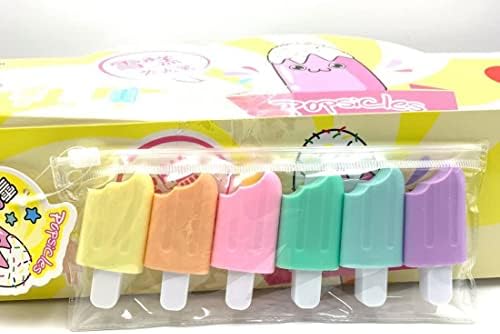 THE PAINT HUB Quirky Pastel Ice Cream Stick Popsicle Shape Highlighters ...
