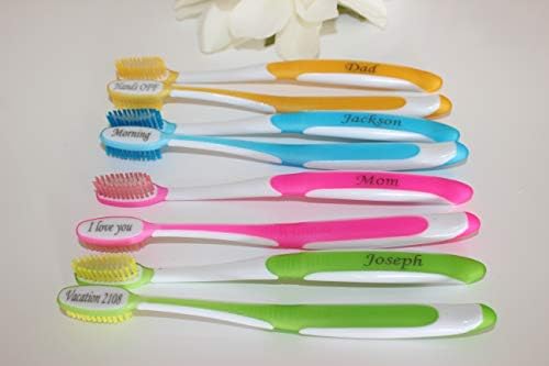 Amazon.com: Personalized Gift Personalized TOOTHBRUSHES 6 Pack Manual ...