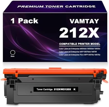 Amazon.com: 212X W2120X Black Toner Cartridge (with Chip ...
