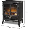 Dimplex Tango Optiflame Electric Stove, Matte Black Free Standing Stove ...