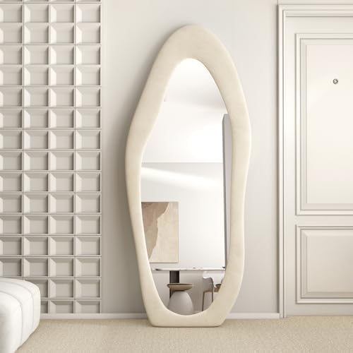 Amazon.com: BLLWDY Irregular Aesthetic Full Length Floor Mirror 65 in ...
