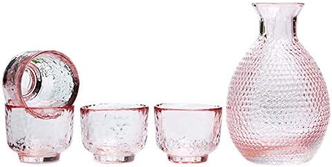 Amazon.com | WINIAER Glass Sake Set, Clear Glass Sake Bottle Set ...