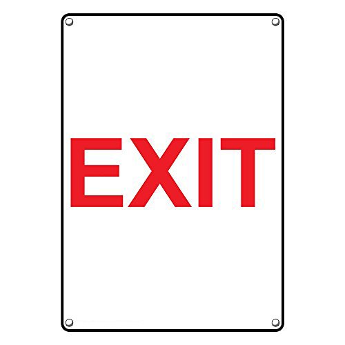 Amazon.com: Weatherproof Plastic Vertical Exit Sign with English Text ...