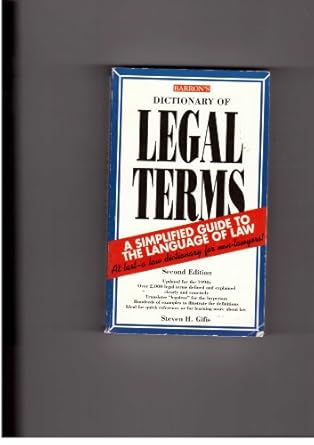 Amazon.com: Dictionary of Legal Terms: A Simplified Guide to the ...