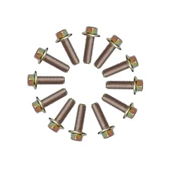 Amazon.com: 12 Pcs Exhaust Manifold Header Bolts Hardware Kit Grade 10. ...